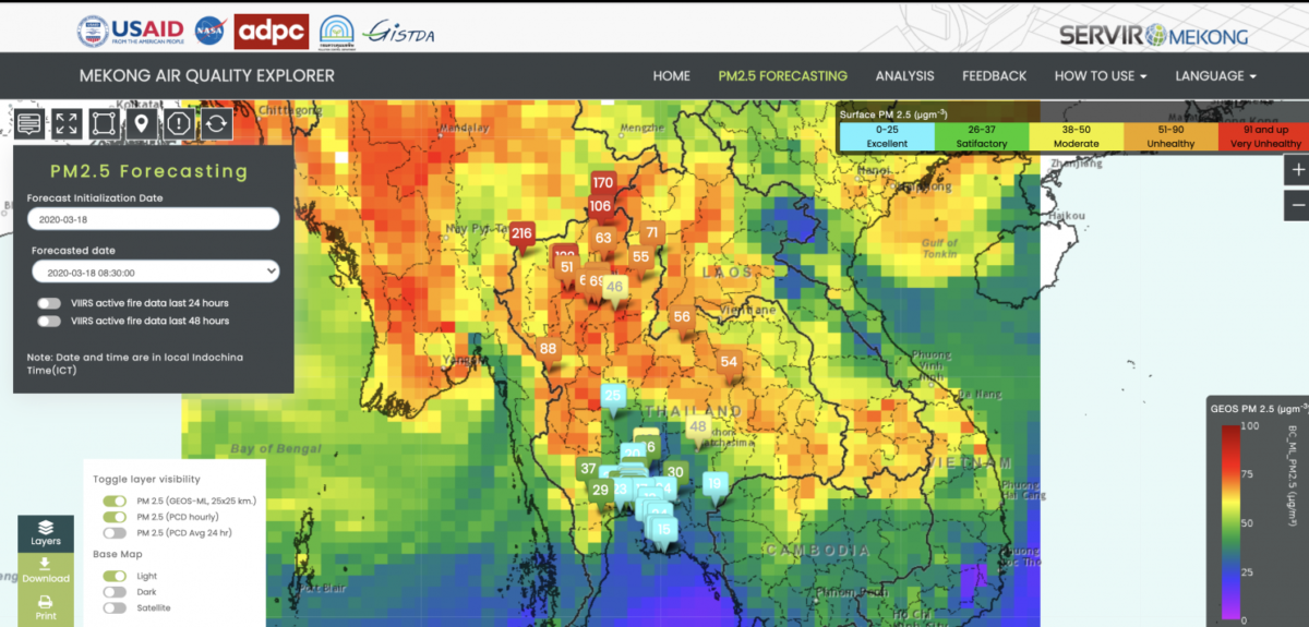NASA air quality data harnessed by Thai agencies | Meteorological ...