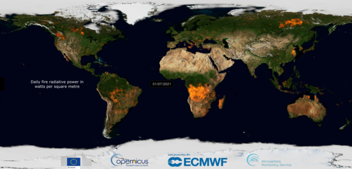 Widespread and intense wildfires set new emission records in 2021 ...