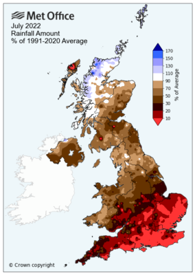 ANALYSIS: Dry UK summer pushes river flows to the brink of 1976 drought ...