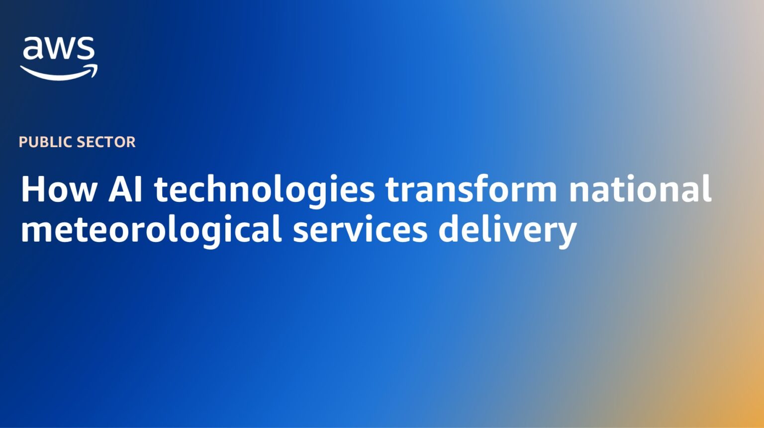 Amazon report explores how AI could transform national meteorological ...